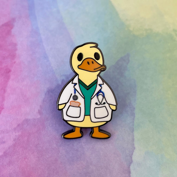 Ducktor Pin - Rad Girl Creations - Medical Enamel Pin