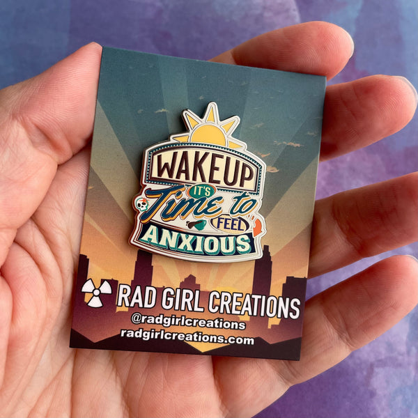 Wake Up Pin - Rad Girl Creations - Medical Enamel Pin
