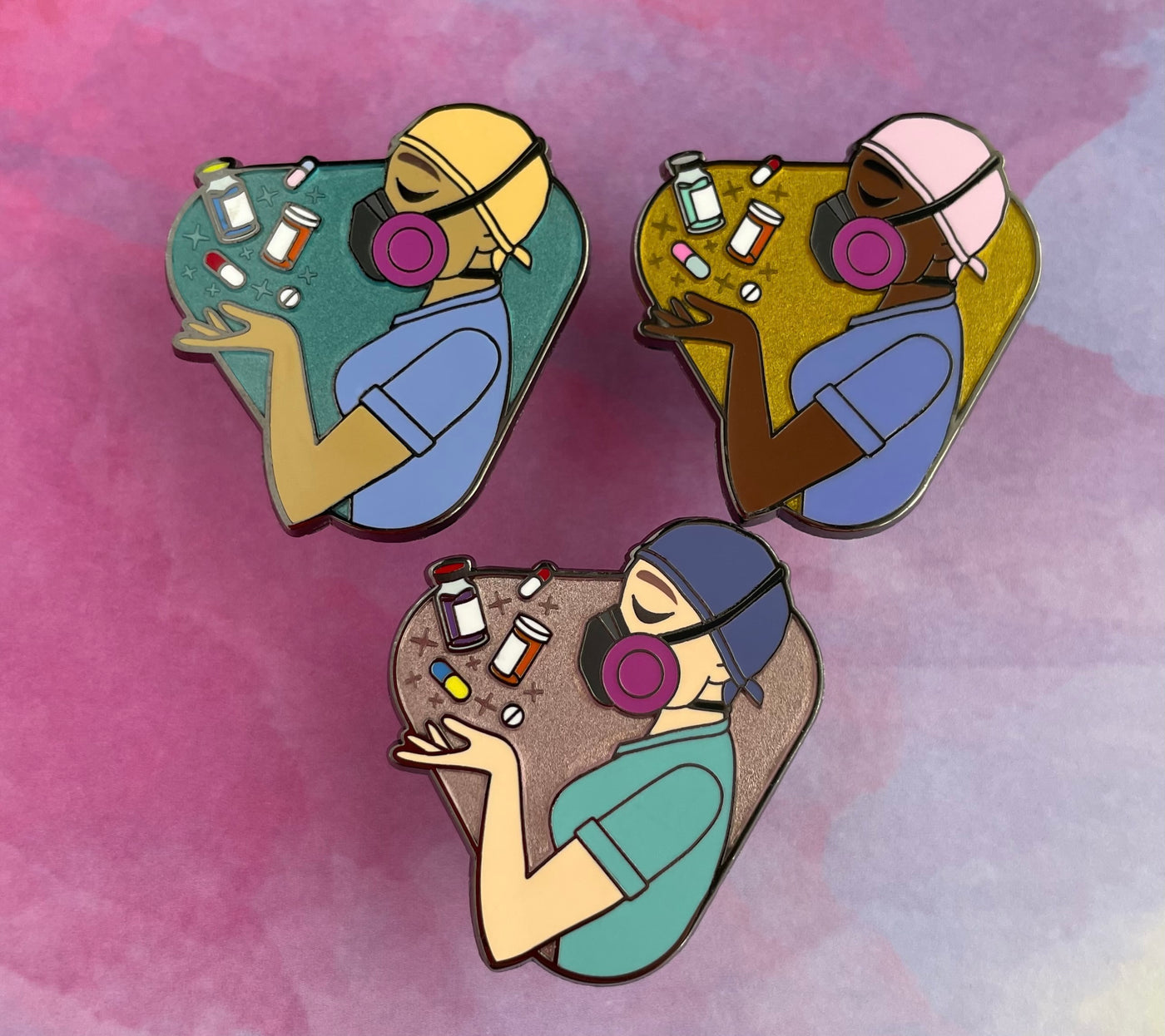 Enamel Pins - Medical, healthcare, nurses, science pins from Rad Girl ...