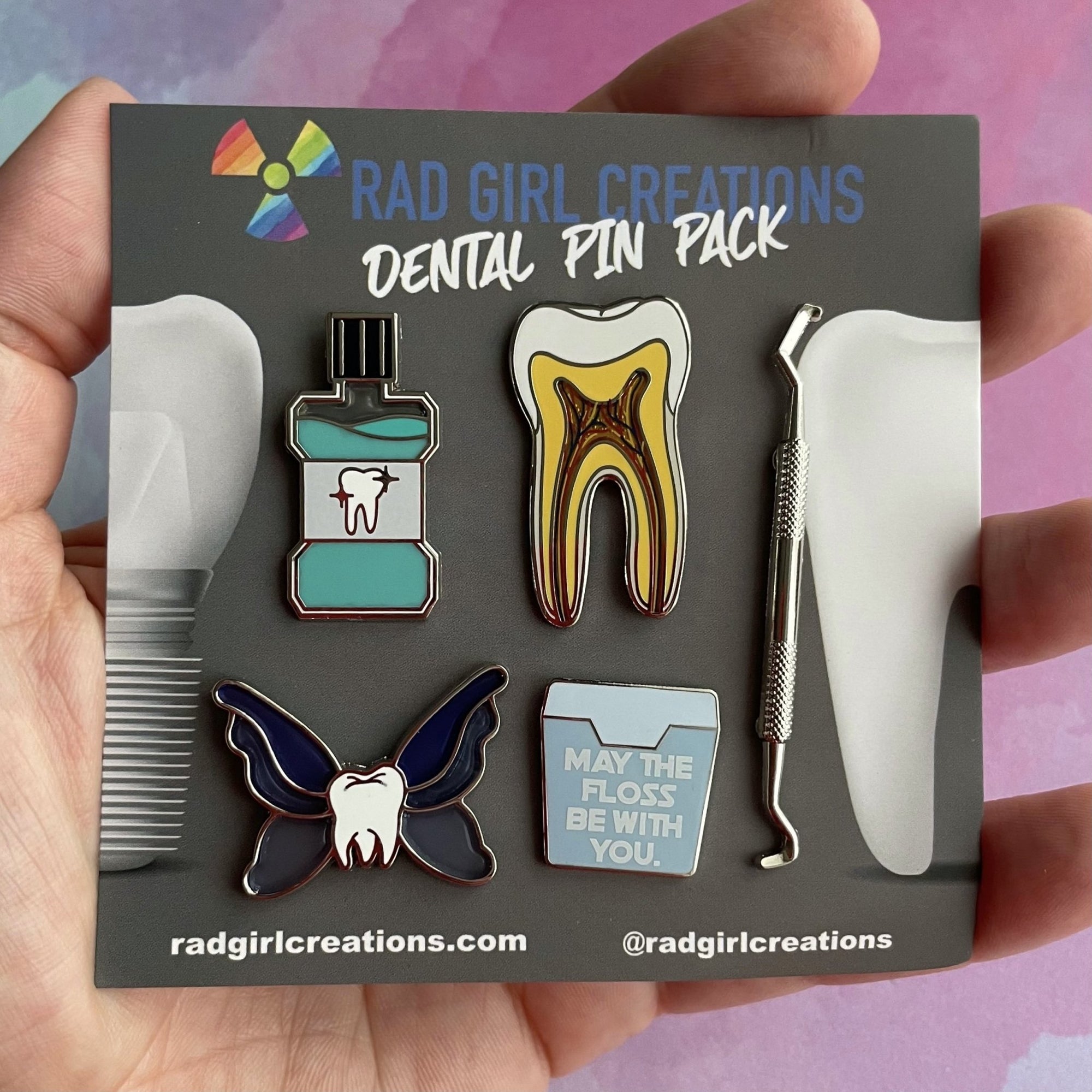 Dental Pin Pack - Rad Girl Creations - Medical Enamel Pin
