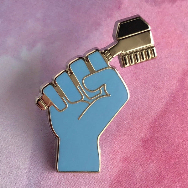Dermatology or Bust Pin - Rad Girl Creations - Medical Enamel Pin