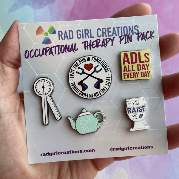 Occupational Therapy Pin Pack - Rad Girl Creations - Medical Enamel Pin