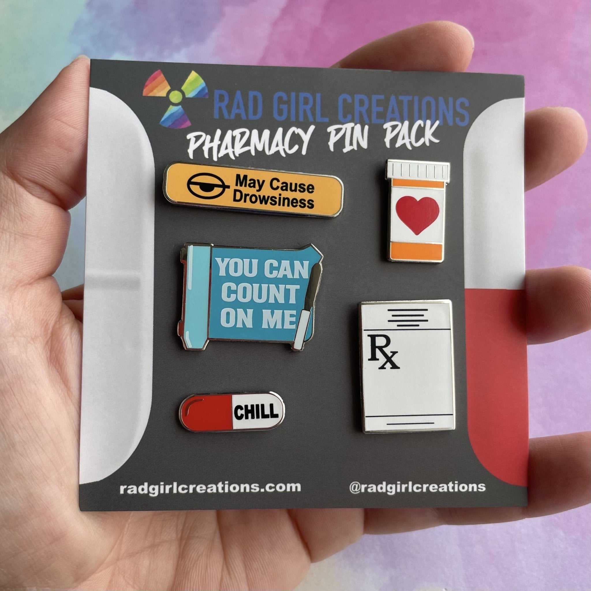 Pharmacy Pin Pack - Rad Girl Creations - Medical Enamel Pin